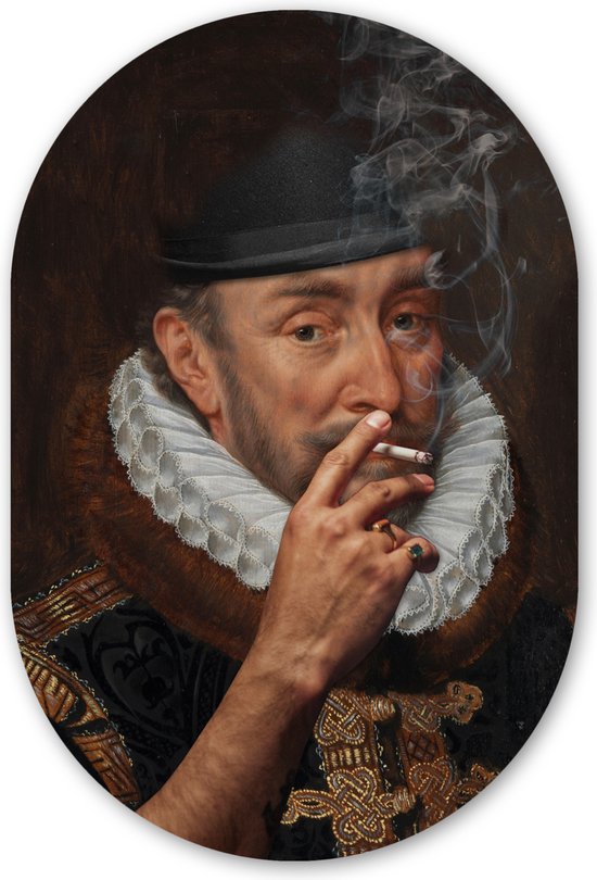 Muurovaal - Kunststof Wanddecoratie - Ovalen Schilderij - Willem van ...