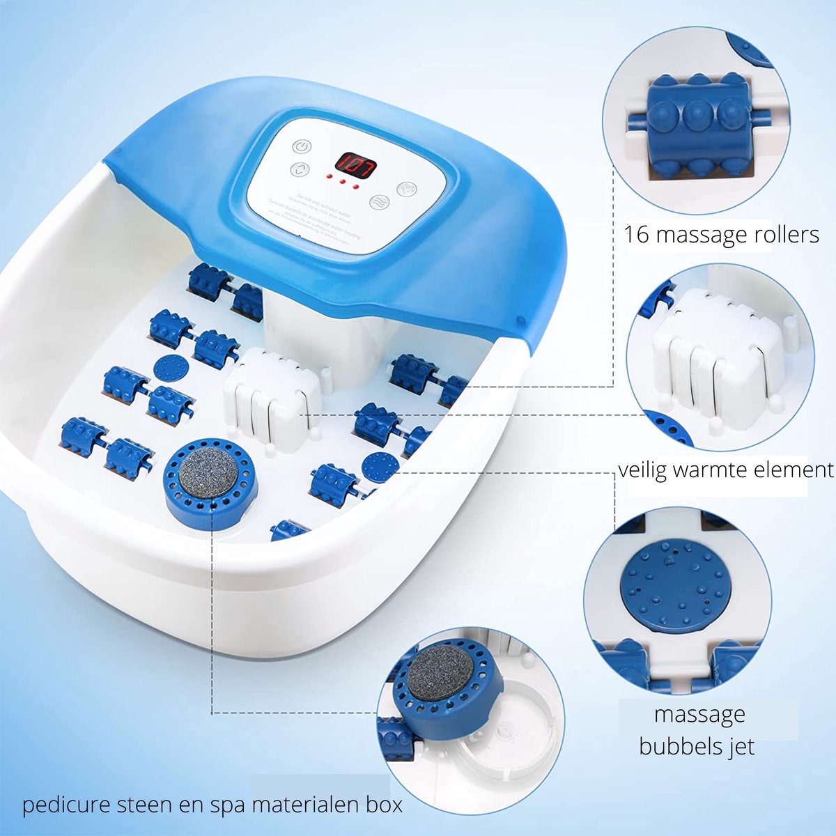 Prana Force - Elektrisch Verwarmd Voetbad Met Verstelbare Temperatuur ...