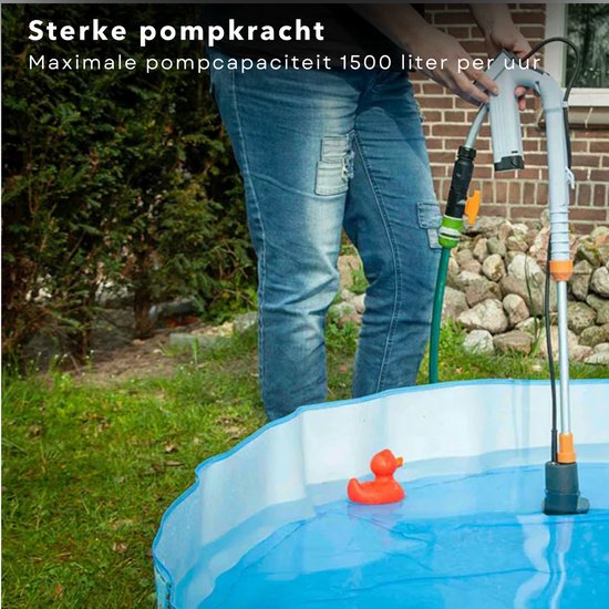 Cheqo® Regentonpomp op Accu - Regenton Pomp - Waterpomp - Automatische Pomp | bol.com