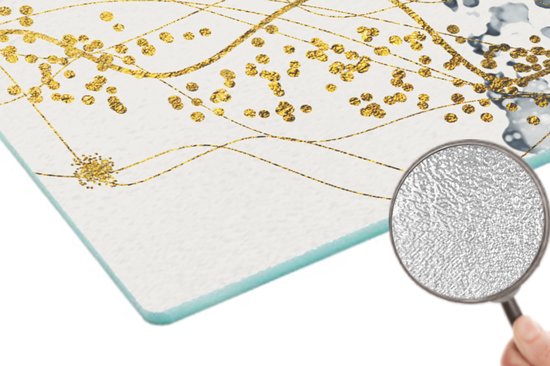 Glazen Snijplank - 28x20 - Abstract - Goud - Natuur - Kunst ...