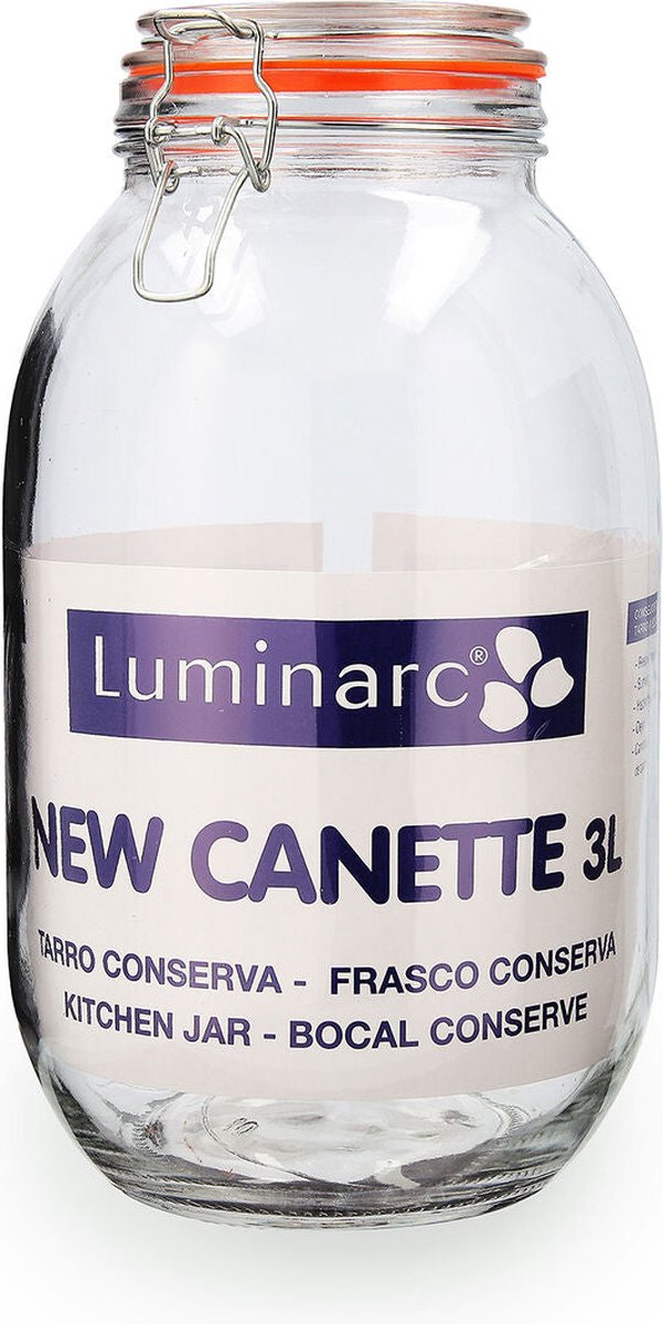 Conteneur Alimentaire Luminarc New Canette Glas Transparent (3 L) (6 ...