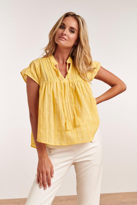 Smashed Lemon - Sandra Top - Geel - 22080-150-XS | bol