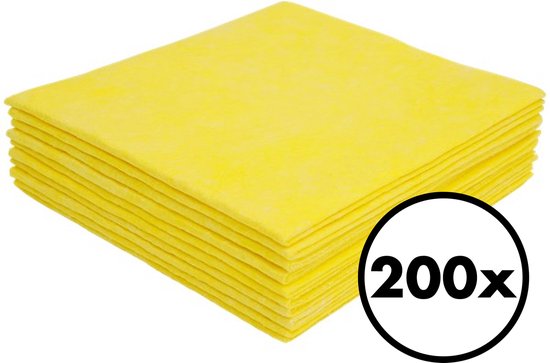In Round Huishouddoekjes – 200 Stuks – 38 x 40 cm – Geel ...