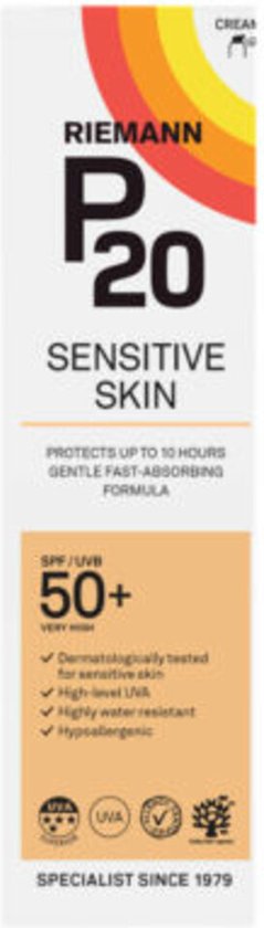 P20 Sensitive Skin SPF 50+ - Zonnebrand gevoelige huid - factor 50 ...