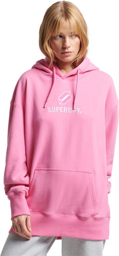 SUPERDRY Code Sl Stacked Apq Os Capuchon Dames - Marne Pink - M/L | bol.com