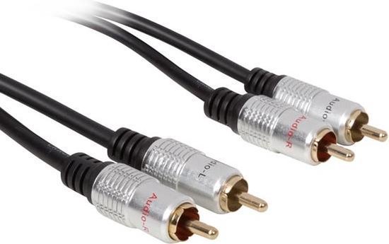 Stereo Tulp Kabel - Premium - 1,5 meter - Zwart | bol.com