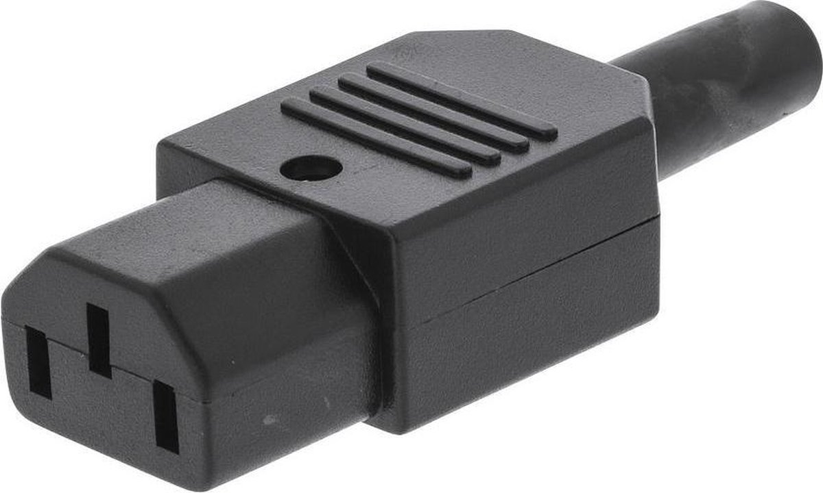 Valueline Stroomstekker female C13 PVC zwart | bol.com