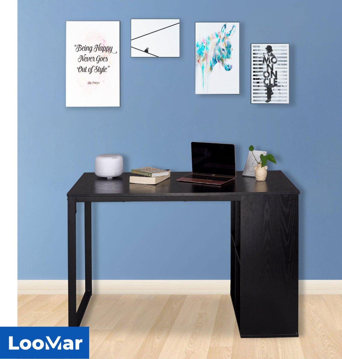 LooMar Bureau - Industrieel - Computertafel - Bureautafel- Laptoptafel ...