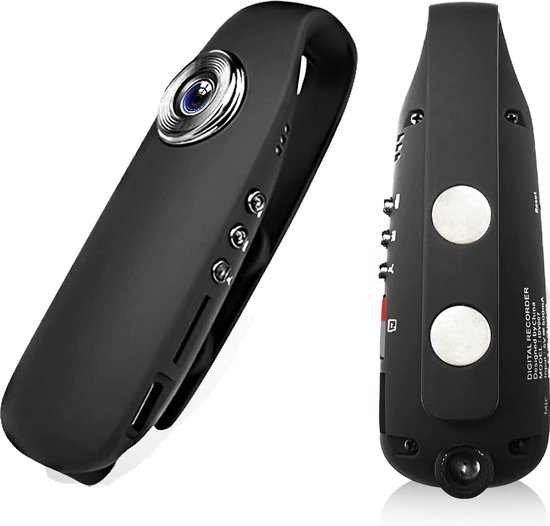 Bodycam 1080p Full HD - Draagbare Camera - Met Zakclip - Spy Cam ...