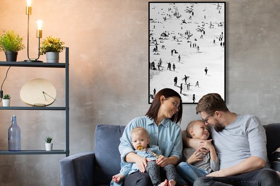 Strand - Zee - Mensen - Zwart wit | bol.com