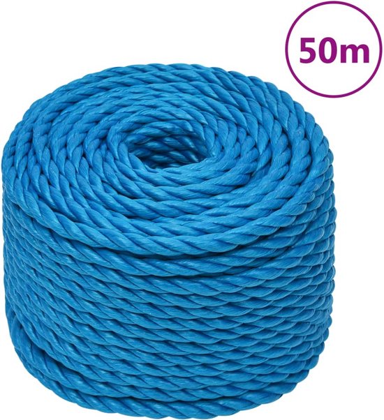 vidaXL Werktouw 24 mm 50 m polypropeen blauw | bol.com