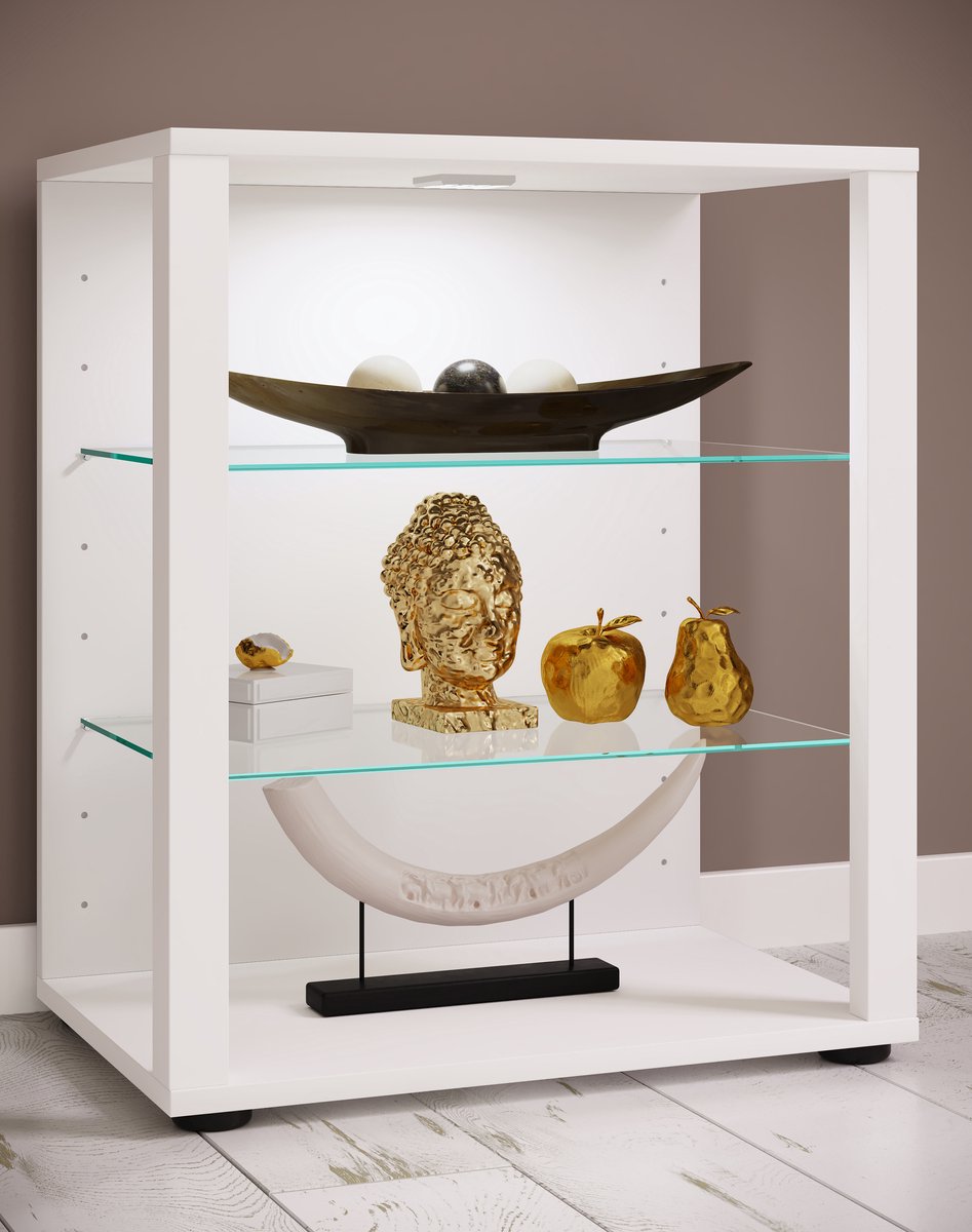 VCM Houten glazen vitrinekast verzamelen Showcase glazen vitrine ...