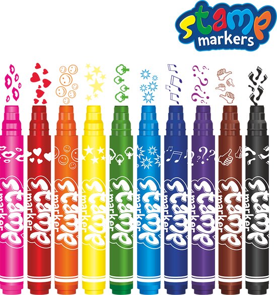 Colorino-2 in 1 stiften-Stempelstiften-schrijf en tekenen stiften-10 ...