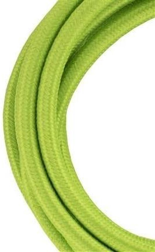 Textiel snoer 2C Groen 3 meter | bol