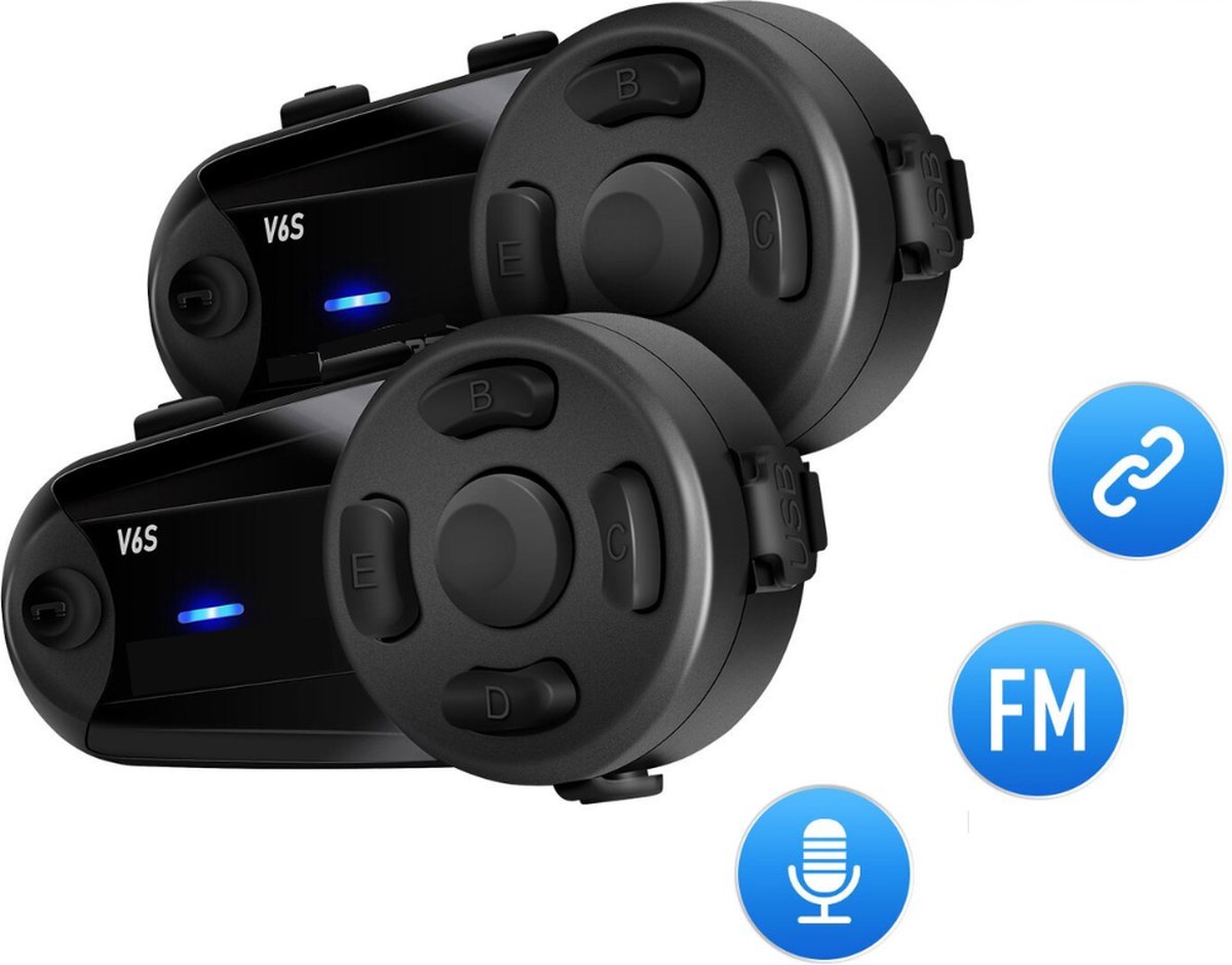 Bluetooth Intercom Motorhelm - Motorhelm Headset - Intercom ...