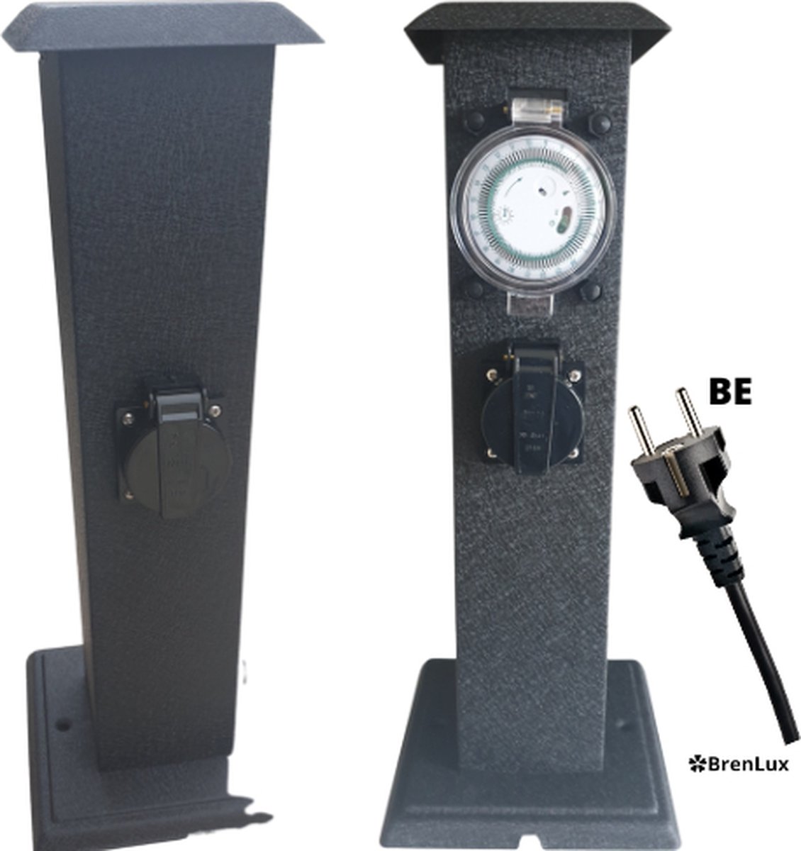 BrenLux Tuinstopcontact zuil - Buitenstopcontactdoos - Stopcontactdoos ...