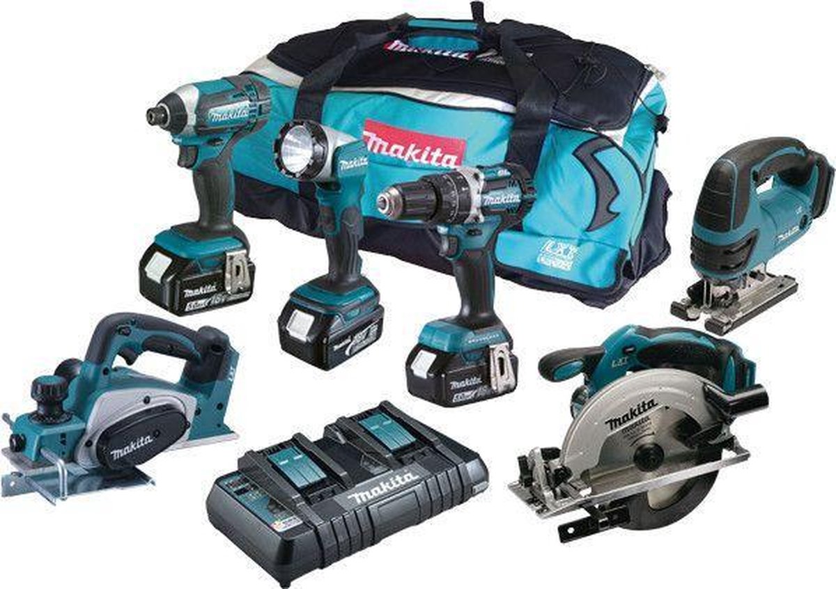 Makita Combiset - 6 machines - 3x 5.0Ah accu`s | bol.com