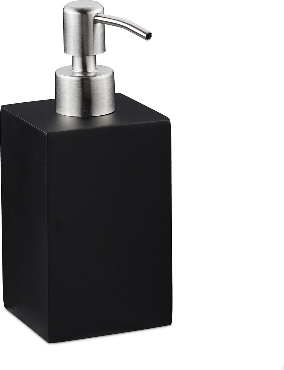 Relaxdays zeeppompje aanrecht - zeepdispenser vierkant - handzeeppompje ...