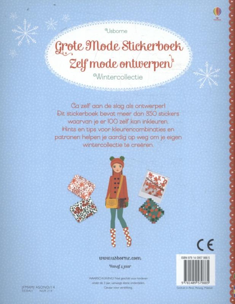 Grote mode stickerboek - zelf mode ontwerpen wintercollectie ...