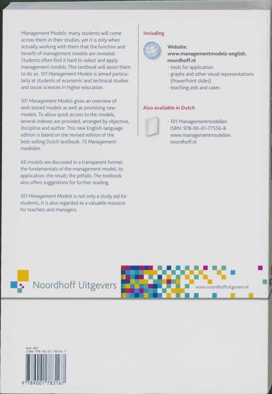 101 Management Models | 9789001783167 | Marijn Mulders | Boeken | bol
