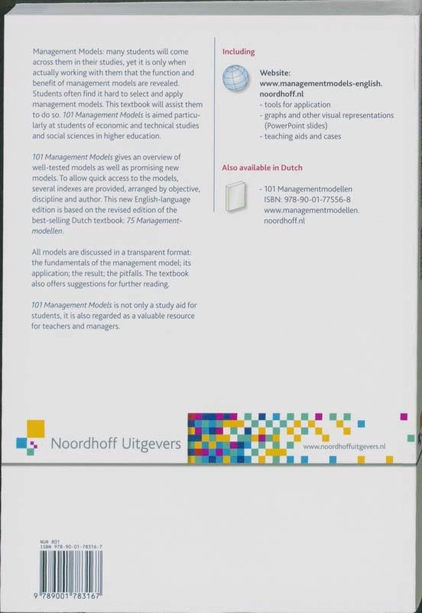 101 Management Models, Marijn Mulders | 9789001783167 | Boeken | bol