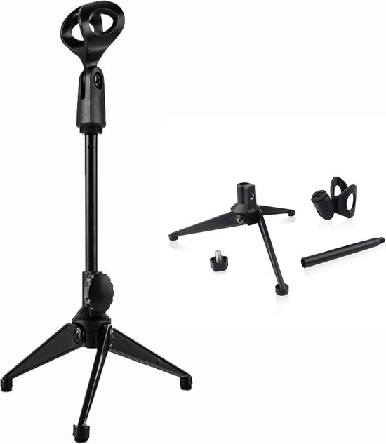 Professionele mini instelbare statief microfoon standaard houder (zwart ...