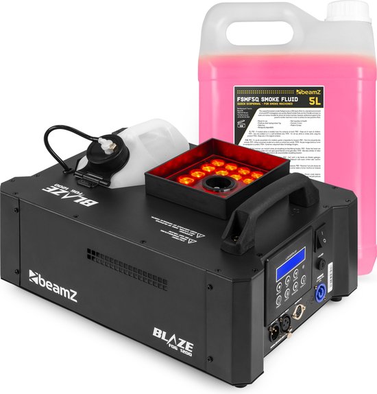 BeamZ BLAZE1200 rookmachine met CO2 vloeistof - horizontale en ...