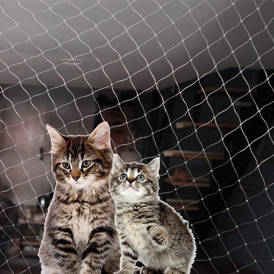 Kattennet voor balkon & raam - kattenbeschermingsnet 8x3m - balkonnet ...