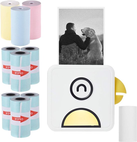 Mini Printer Pocket Thermal Printer 200dpi Portable BT Wireless ...