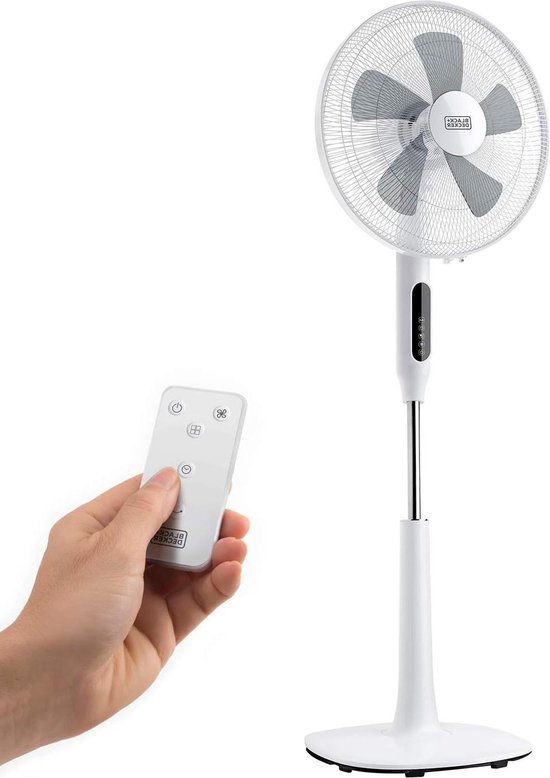 Floor Fan 110-115 cm 50W 3 Speed Oscillating Touch Remote Control 15 ...