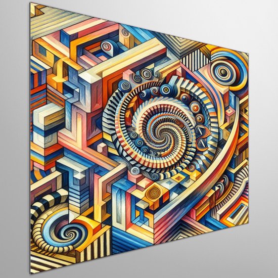 Olieverf escher schilderij | Escher's illusionary world brought to life ...