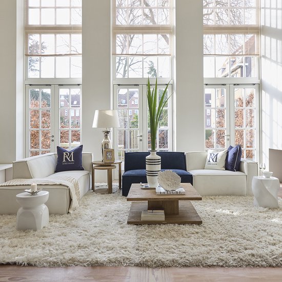 Riviera Maison Vigo ET D40 Pure White - Keramiek - - 49.0x49.0x55.0 cm | bol