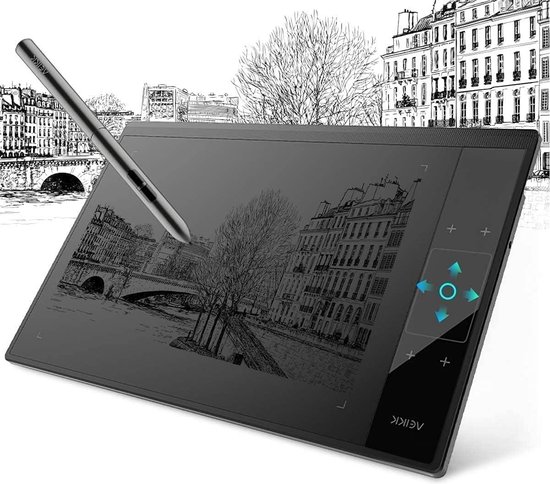 VEIKK A30 V2 tekentablet 10 x 6 inch grafisch tablet batterijvrije pen ...