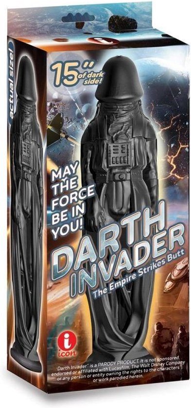 Icon - Darth Invader Dildo - 35 x 7,5 cm - Zwart | bol