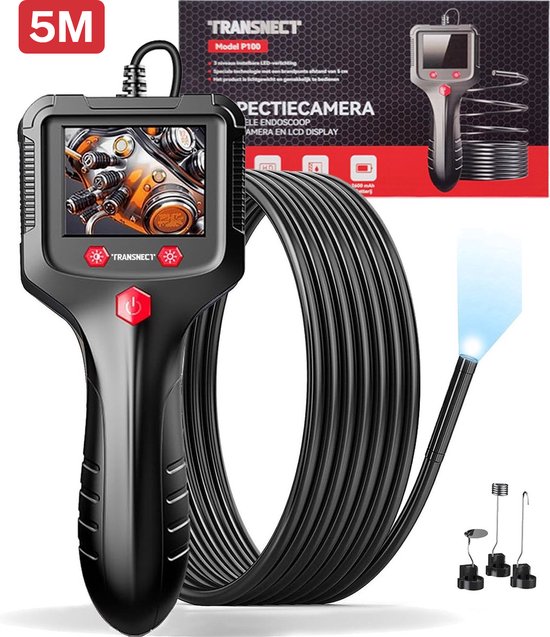 TRANSNECT - Endoscoop Inspectie Camera met scherm 5M - 1080p HD - IP66 ...