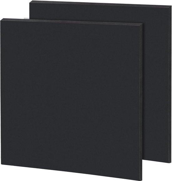 2 Stuks Vierkante Zwarte PVC Foam Board Sheet, 30x30cm - 5mm Dik ...