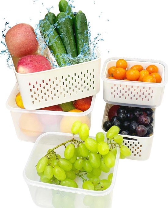 3-Pcs Fresh Storage Boxes with Lids BPA Free - Meal Prep Boxes for ...