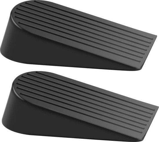 Extra Large Rubber Door Wedge Heavy Duty Black - Floor Non Slip Door ...