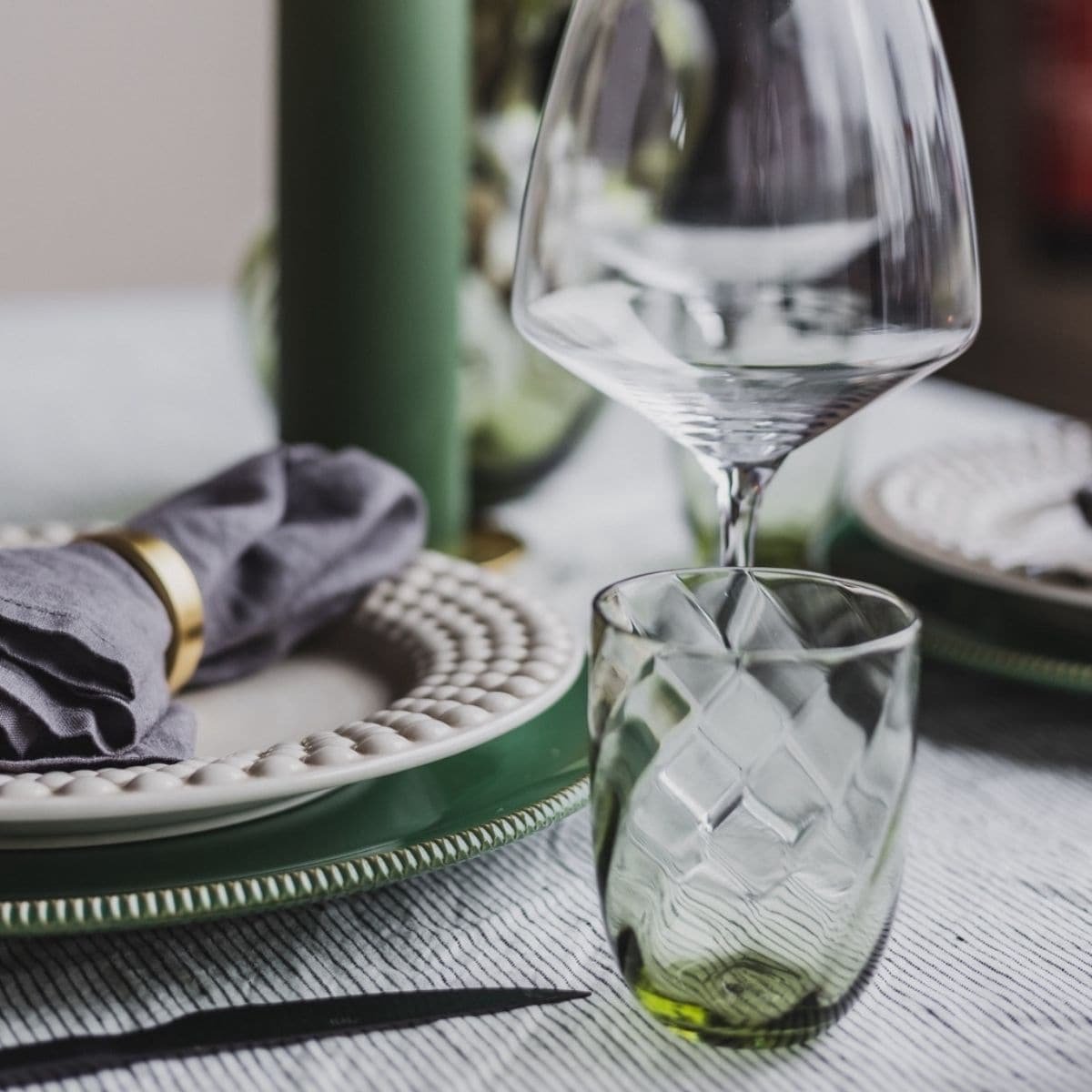 Anna von Lipa - Waterglas Swirl Light Green (set van 6) - Waterglazen ...