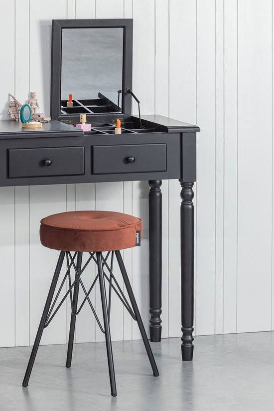 WOOOD Bella Kruk - Velvet - Brick Red - 53x33x33 | bol