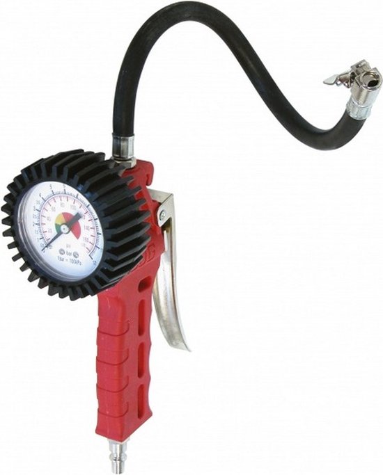 professioneel luchtpistool met manometer kunststof rood | bol