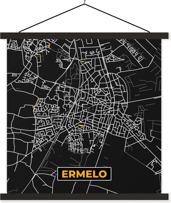 Posterhanger incl. Poster - Schoolplaat - Ermelo - Plattegrond - Stadskaart - Kaart -... | bol