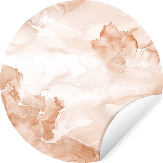 Behangcirkel - Marmer - Rood - Bruin - Marmerlook - Zelfklevend behang ...