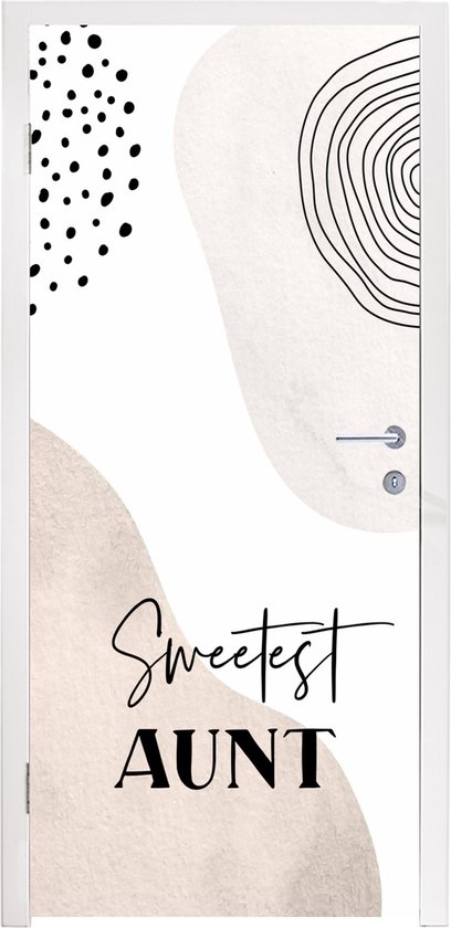 Deursticker Quote - Tante - Liefde - Aunt - 95x215 cm - Deurposter ...