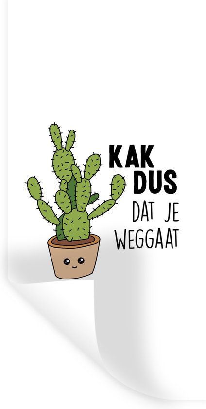 Muurstickers - Afscheid collega - Humor - Werk - Cactus - 20x40 cm ...