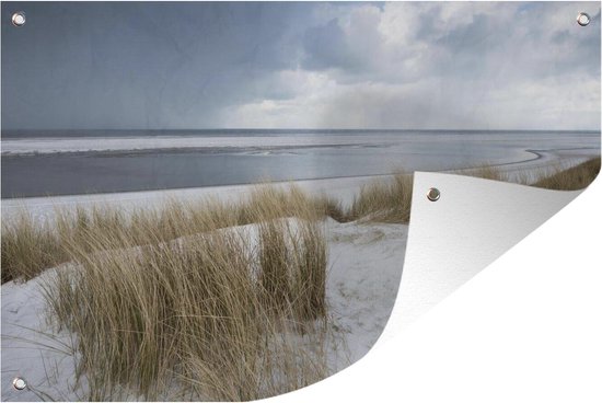 Tuindecoratie Noordzee - Duinen - Water - 60x40 cm - Tuinposter - Tuindoek - Buitenposter | bol.com