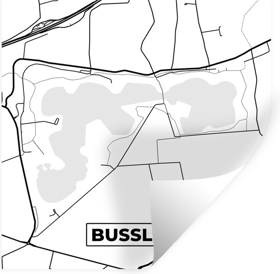 Muurstickers - Sticker Folie - Stadskaart - Bussloo - Nederland ...