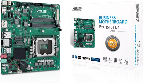 ASUS Pro H610T D4-CSM Intel H610 LGA 1700 mini ITX | bol