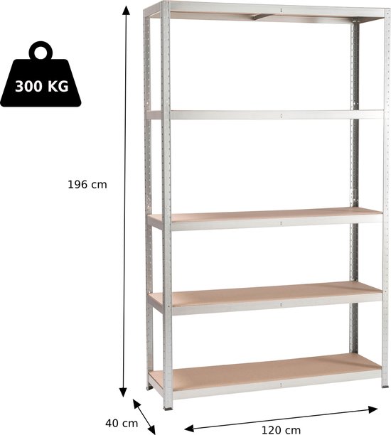 SPACEO - metalen plank - opbergplank - staande plank - zware plank ...