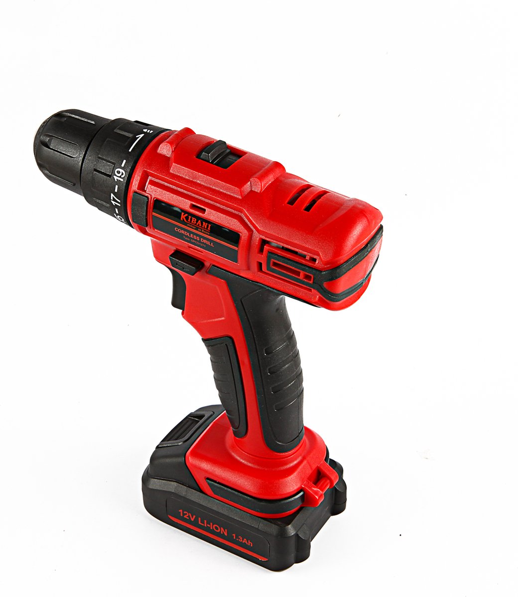 Kibani 12v accu boormachine - incl. 2 accu's 1300 mAh - 1400 rpm - 10mm ...